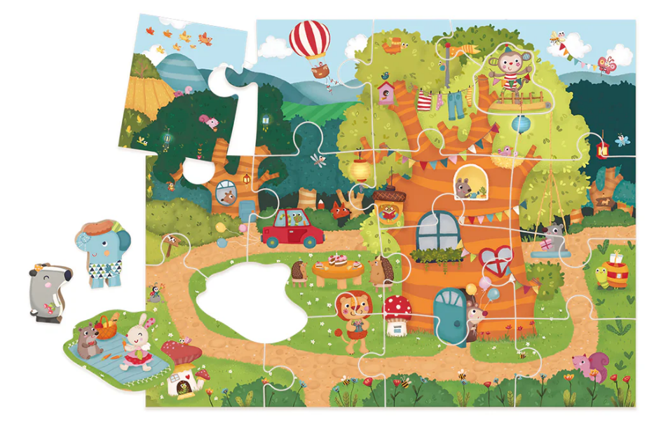 Tree House Garden Party Activity Story Puzzle | Oliver and Gray