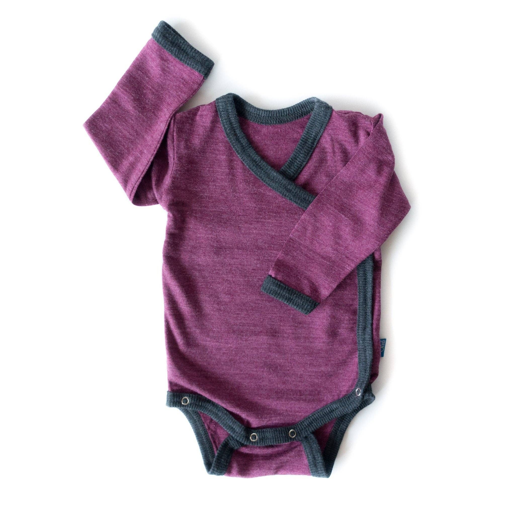 Extra Fine Merino Wool & Silk Wrap Bodysuit (Available in 4 Colors ...
